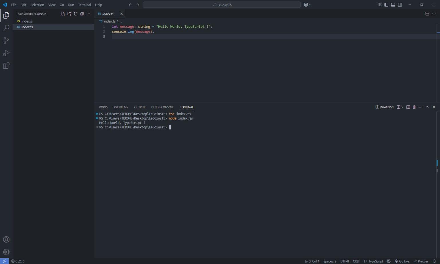 Comment exécuter du code TypeScript, sous Windows, Mac, ou Linux ? - LeCoinTS